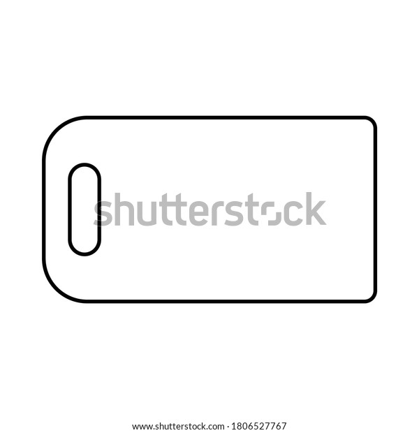 Cutting Board Line Art Vector Illustration Stock Vector (Royalty Free ...