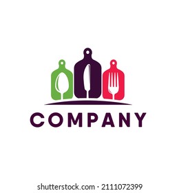 Cutting Board Logo Design Restaurant Food Stock Vector (Royalty Free ...