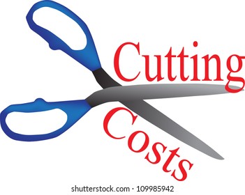 Cutting Costs Scissor Vector Stock Vector (Royalty Free) 109985942