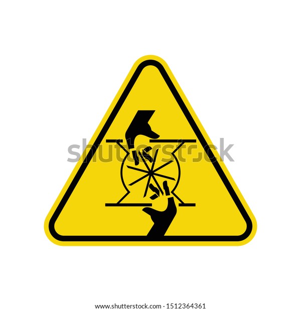 Cutting Fingers Hand Warning Triangle Sign: vector de stock (libre de ...