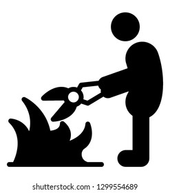 Cutting Grass Icon Design Stock Vector (Royalty Free) 1299554689 ...