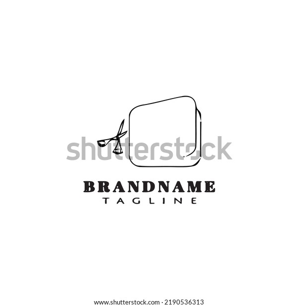 Cutting Logo Cartoon Icon Design Style Stock Vector (Royalty Free ...
