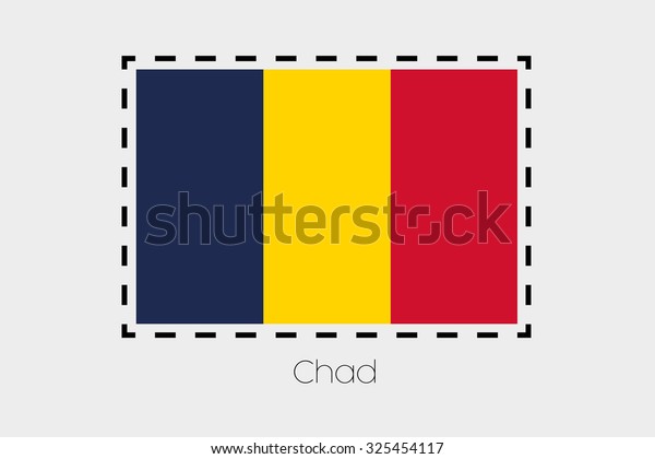 Cutting Outline Around Flag Chad Stock Vector (Royalty Free) 325454117 ...