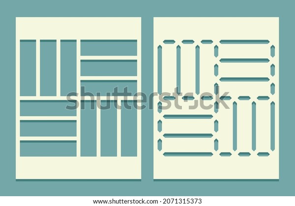 Cutting Templates Die Laser Cut Screen Stock Vector (Royalty Free ...