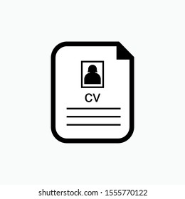 Cv Curriculum Vitae Icon Vector Sign Stock Vector (Royalty Free ...