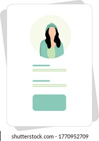 Cv Flat Design Ilustrator Girl Stock Vector (Royalty Free) 1770952709 ...