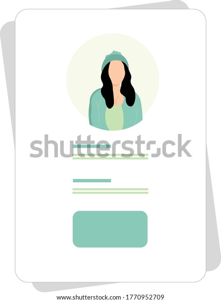 Cv Flat Design Ilustrator Girl Stock Vector (Royalty Free) 1770952709 ...
