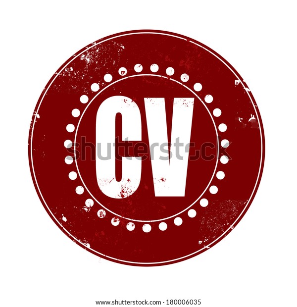 Cv Grunge Stamp On Vector Illustration Stock Vector (Royalty Free ...