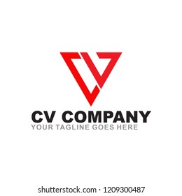 Cv Letter Logo Design Vector Template Stock Vector (Royalty Free ...