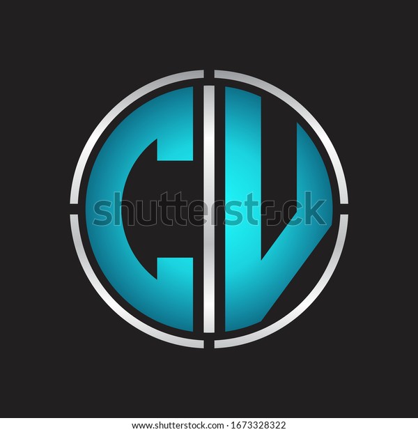 Cv Logo Initial Circle Line Cut Stock Vector (Royalty Free) 1673328322 ...