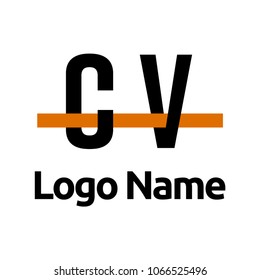 Cv Logo Line Stock Vector (Royalty Free) 1066525496 | Shutterstock