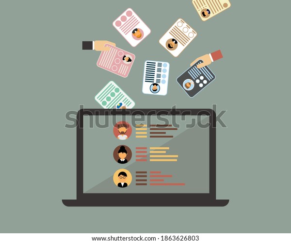 Cv Parsing Ats Applicant Tracking System Stock Vector (Royalty Free ...