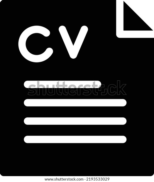Cv Vector Illustration On Transparent Backgroundpremium: เวกเตอร์สต็อก ...