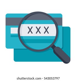 Cvv Code Icon Credit Card Magnifying Stock Vector (Royalty Free ...