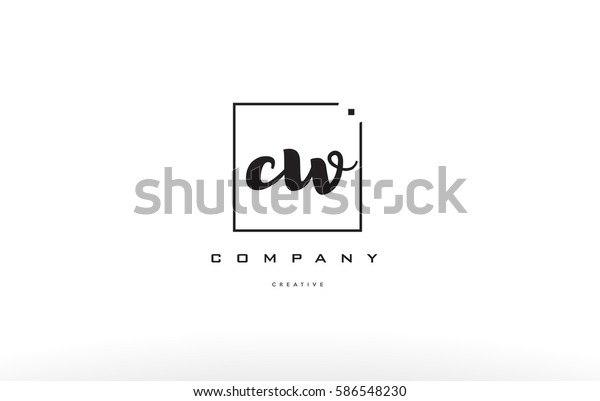 Cw C W Hand Writing Written Stock Vector (Royalty Free) 586548230 ...