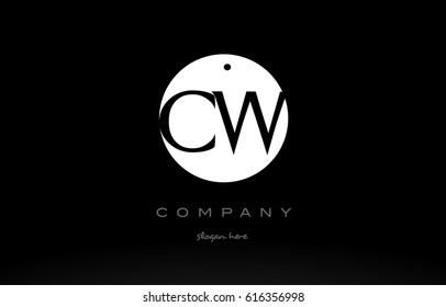 Cw C W Simple Black White Stock Vector (Royalty Free) 616356998 ...