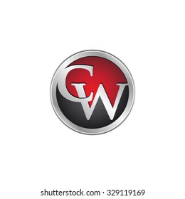Cw Initial Circle Logo Red Stock Vector (Royalty Free) 329119169 ...