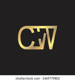 Cw Initial Logo Capital Letters Gold Stock Vector (Royalty Free ...