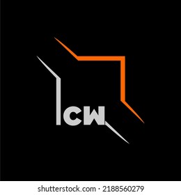 Cw Initial Monogram Technologi Logo Square Stock Vector (Royalty Free ...