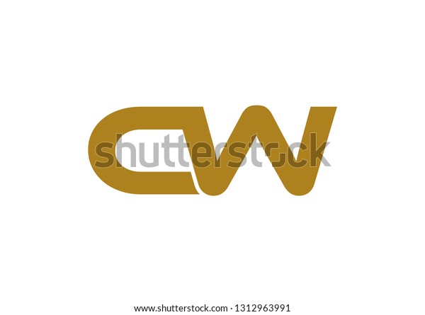Cw Logo Design Branding Stock Vector (Royalty Free) 1312963991
