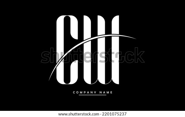 Cw Wc Abstract Letters Logo Monogram Stock Vector (Royalty Free ...