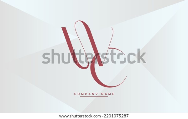 Cw Wc Abstract Letters Logo Monogram Stock Vector (Royalty Free ...
