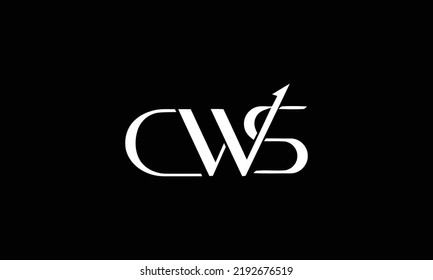 Cws Letter Original Monogram Logo Design Stock Vector (Royalty Free ...