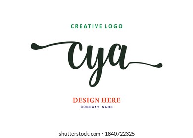 Cya Lettering Logo Simple Easy Understand Stock Vector (Royalty Free ...