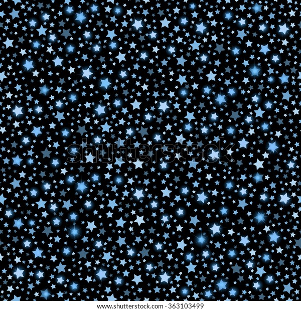 Cyan Abstract Shining Falling Stars Seamless Stock Vector (Royalty Free ...