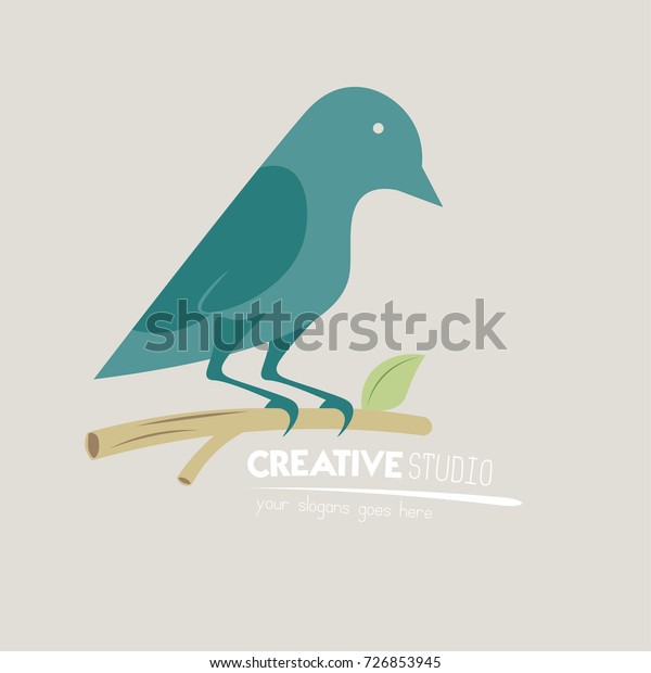 Cyan Bird Creative Business Logo Right Stock Vector (Royalty Free ...