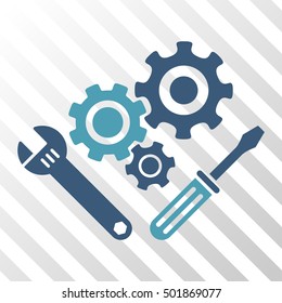 Cyan Blue Mechanics Tools Toolbar Pictogram Stock Vector (Royalty Free ...