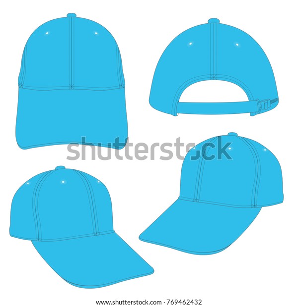 Cyan Cap Template Using Fashion Cloth Stock Vector (Royalty Free ...