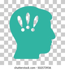 Cyan Head Problems Toolbar Icon Vector Stock Vector (Royalty Free ...