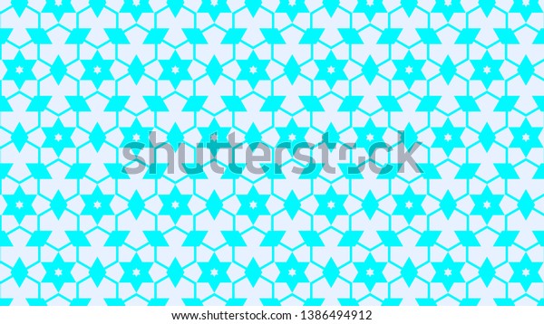 Cyan Stars Pattern Vector Art Stock Vector (Royalty Free) 1386494912 ...