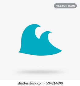Cyan Wave Isolated Vector Icon Stock Vector (Royalty Free) 534214690 ...