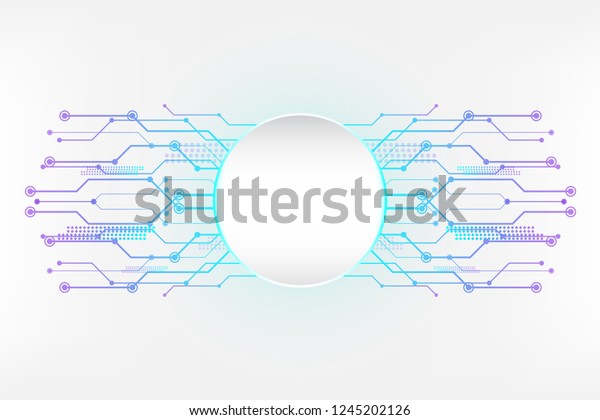 Cyan White Abstract Technology Background Circuit Stock Vector (Royalty ...