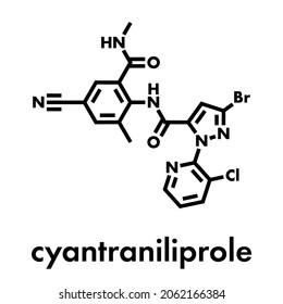 Cyantraniliprole Insecticide Molecule Ryanoid Class Skeletal Stock ...
