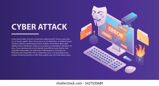 1,852 Cyber attack isometric Stock Illustrations, Images & Vectors ...