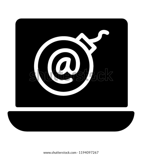 Cyber Attack Laptop Bomb Explosion Mail Stock Vector (Royalty Free ...