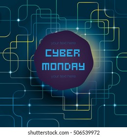Cyber Bright Background Stylized Board Semiconductors Stock Vector ...