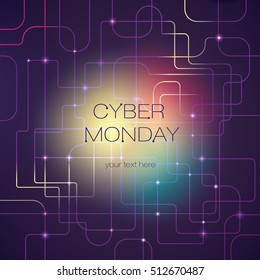 Cyber Bright Background Stylized Board Semiconductors Stock Vector ...