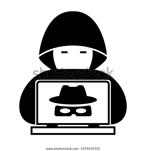 Cyber Crime Icons Hacker Icons Bug Stock Vector (Royalty Free ...