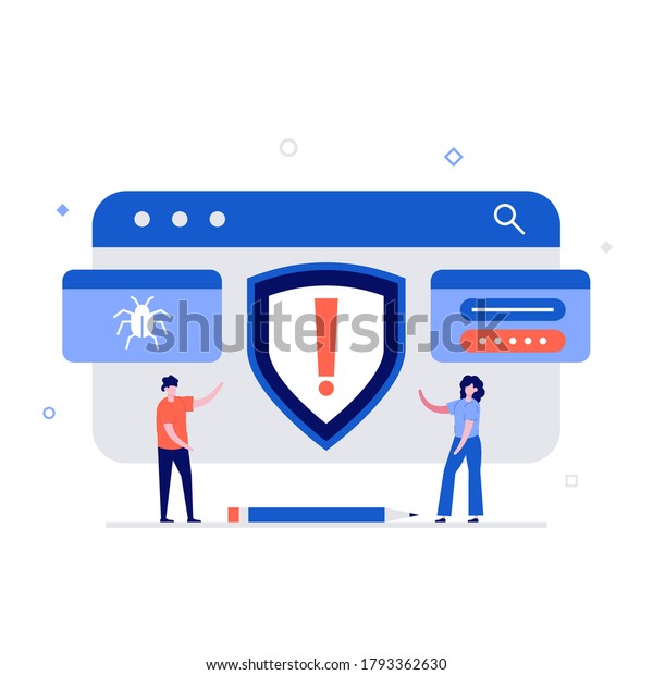 Cyber Crime Internet Criminal Concept Characters Stock Vector (Royalty ...