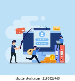 Cyber Crime Vector Concept Phishing Scam Stock Vector (Royalty Free ...