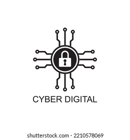 Cyber Digital Icon Security Icon Stock Vector (Royalty Free) 2210578069 ...