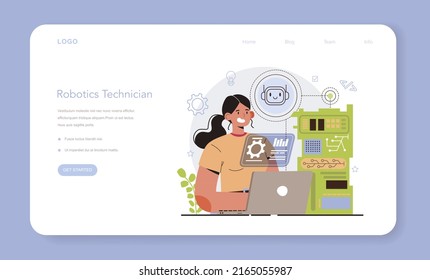 Cyber Engineering Web Banner Landing Page Stock Vector (Royalty Free) 2165055987 | Shutterstock