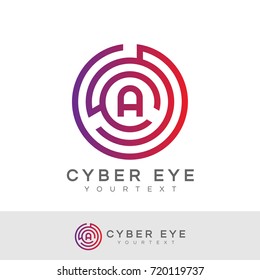 Cyber Eye Initial Letter Logo Design: vector de stock (libre de ...