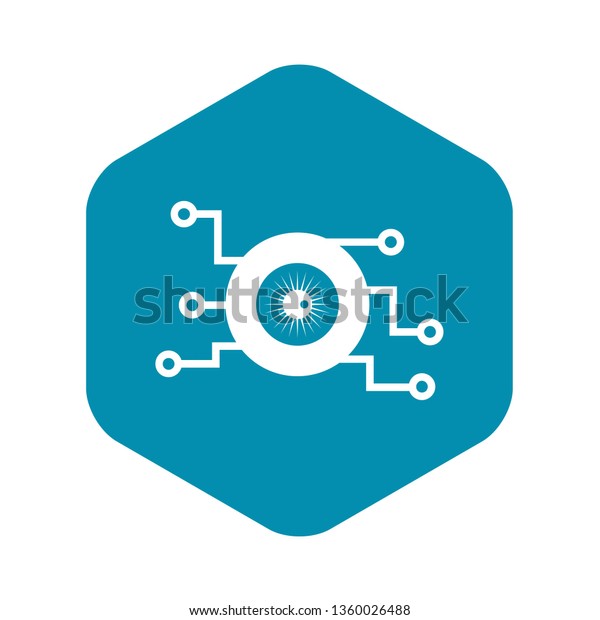 Cyber Eye Symbol Icon Simple Style Stock Vector (Royalty Free ...
