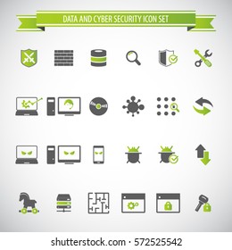 Cyber Security Icon Set Stock Vector (Royalty Free) 572525542 ...