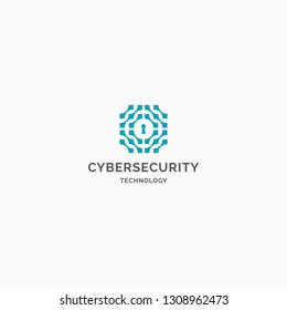 Cyber Security Logo Design Template Flat Stock Vector (Royalty Free ...